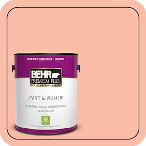 BEHR PREMIUM PLUS 8 oz. #200A-3 Blushing Apricot Semi-Gloss Interior ...