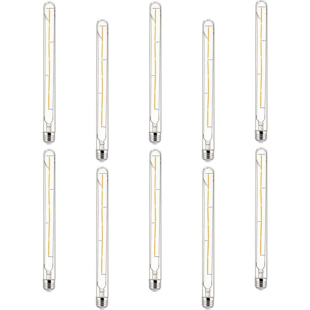 Sunlite 40-Watt Equivalent 11.81 in. T8 Linear Bulb Shape Tube Medium E26 LED Light Bulb Amber ...