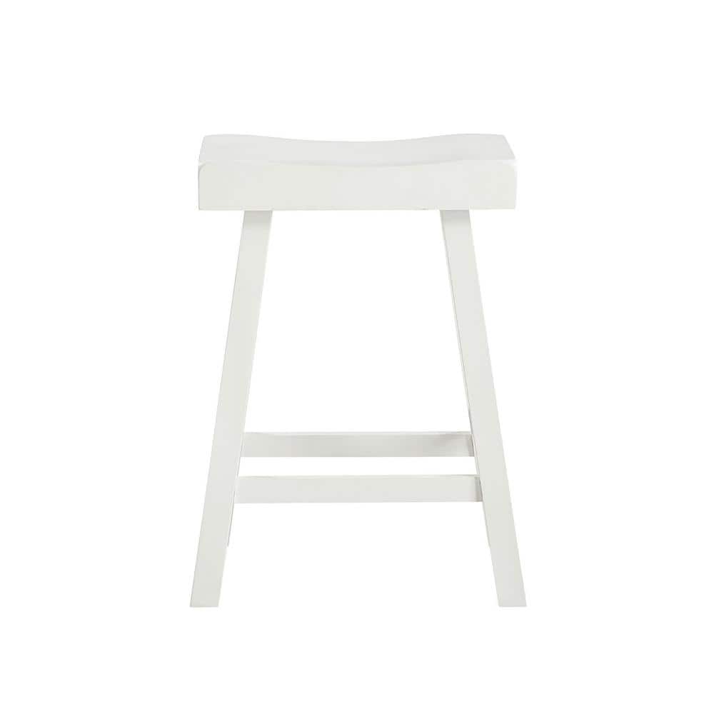 Home 2 Office Jackson 24 in. White Backless Wood Bar Stool HO-W13-01019 ...