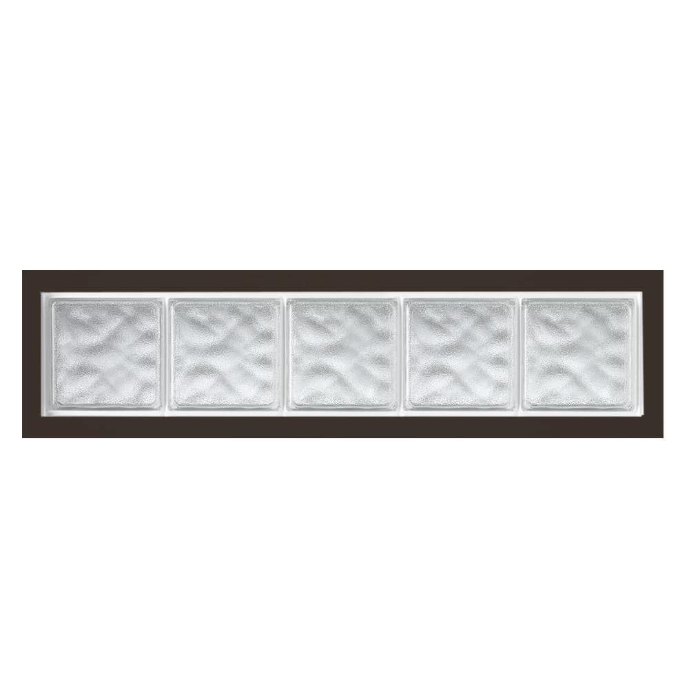 Hy-Lite 47 in. x 11 in. Acrylic Block Picture Vinyl Window Bronze ...