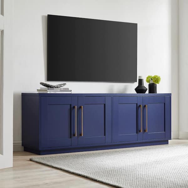Navy blue tv console table store