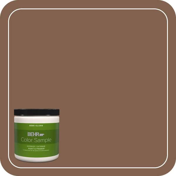BEHR PREMIUM PLUS 8 oz. #HDC-SP14-6 Tilled Earth Semi-Gloss Interior ...