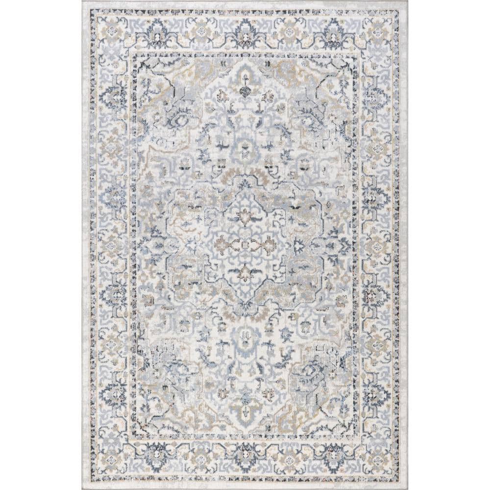 nuLOOM Cady Blue 10 ft. x 14 ft. Machine Washable Transitional Area Rug ...