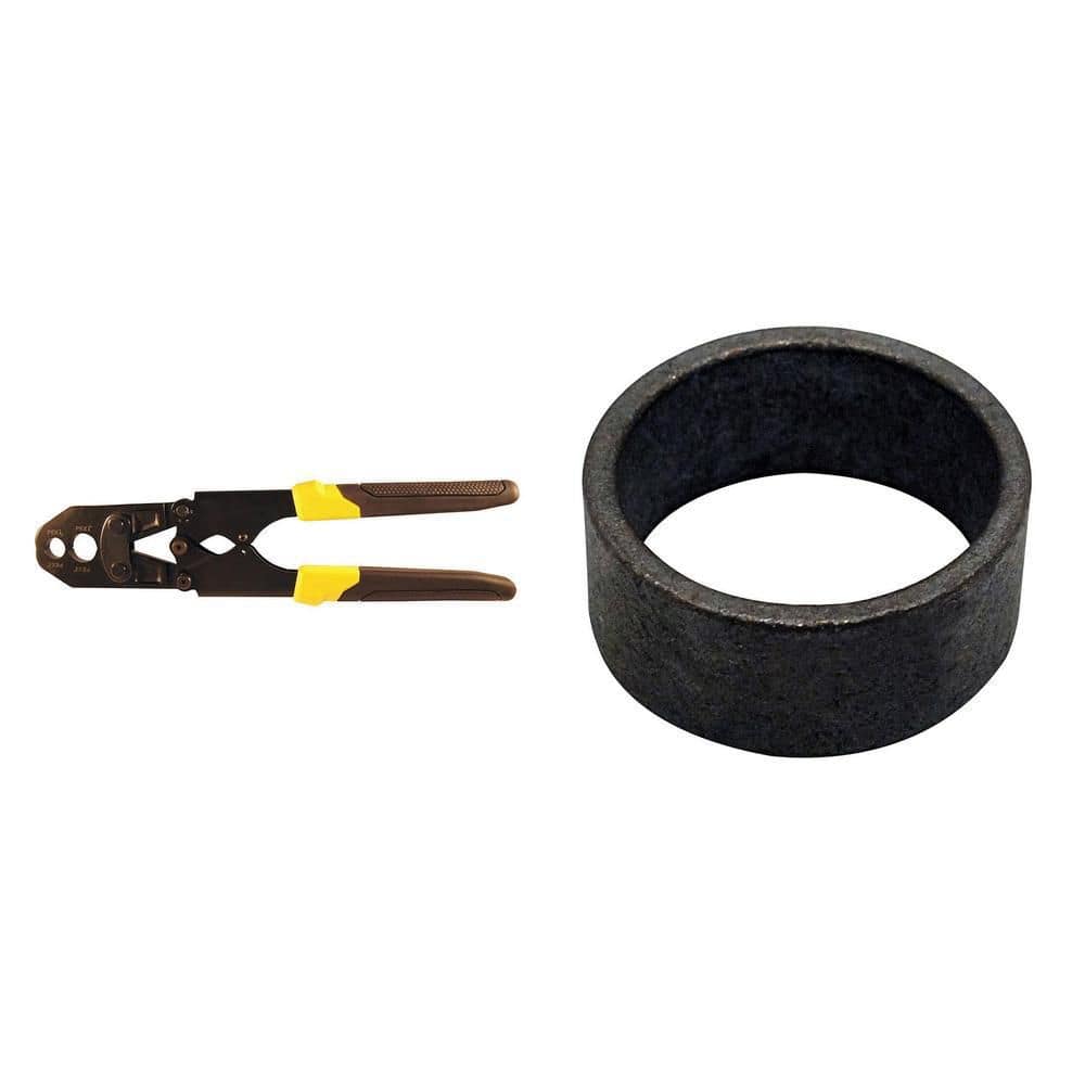Apollo 1/2 in. and 3/4 in. PEX-B Crimp Tool with 1/2 in. Copper Crimp ...