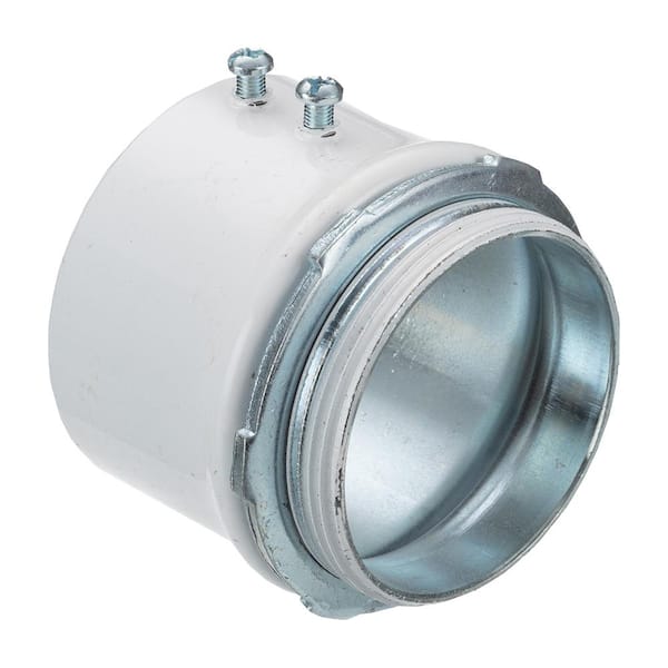 BRIDGEPORT 2-1/2 in. Color-Coded White EMT Connectors (2-Pack) 236-SW ...