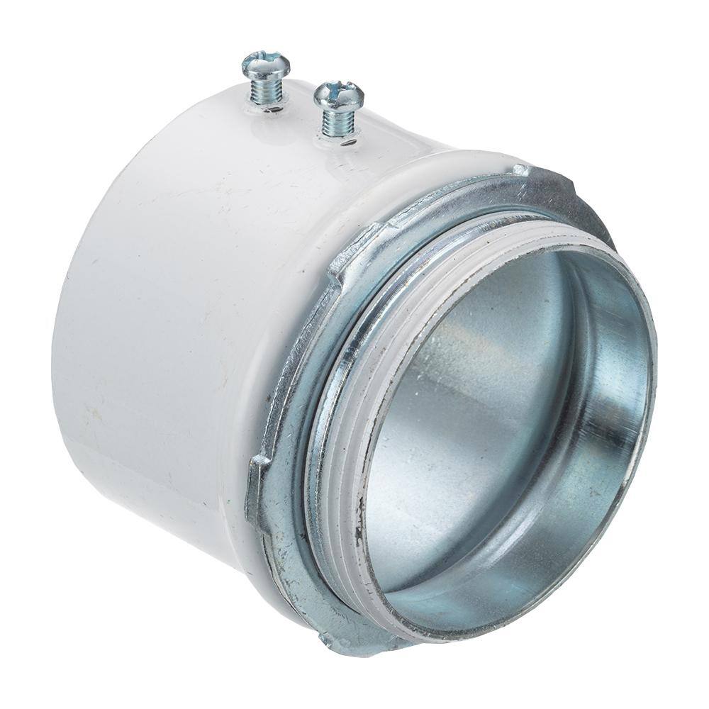 BRIDGEPORT 3 in. Color-Coded White EMT Connectors (2-Pack)-237-SW - The ...