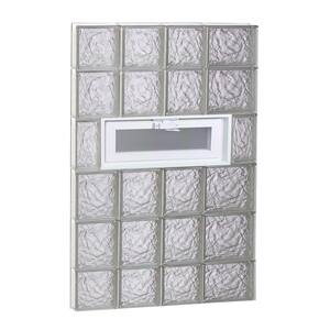 Clearly Secure 27 in. x 36.75 in. x 3.125 in. Frameless Ice Pattern ...