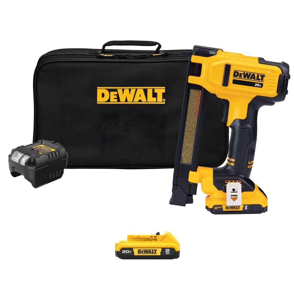 DEWALT 20-Volt MAX Lithium-Ion Cordless Cable Stapler with (2) 2. 0Ah ...