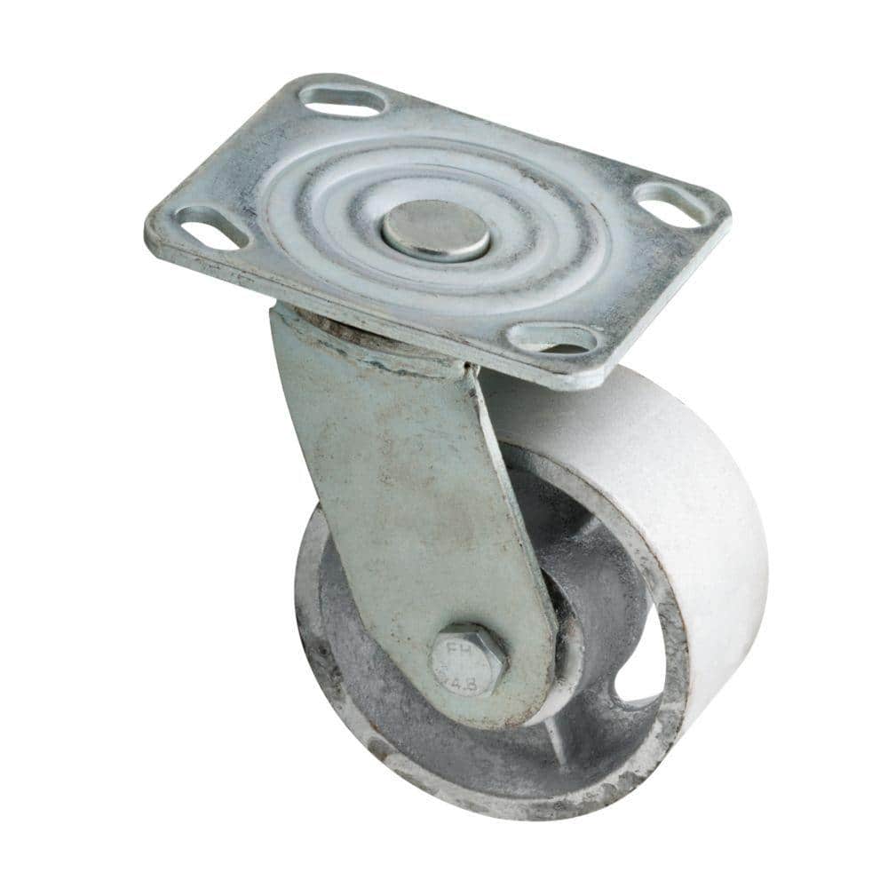 Liberty 4 in. Zinc-Plated Industrial Swivel Plate Caster with 770 lb ...