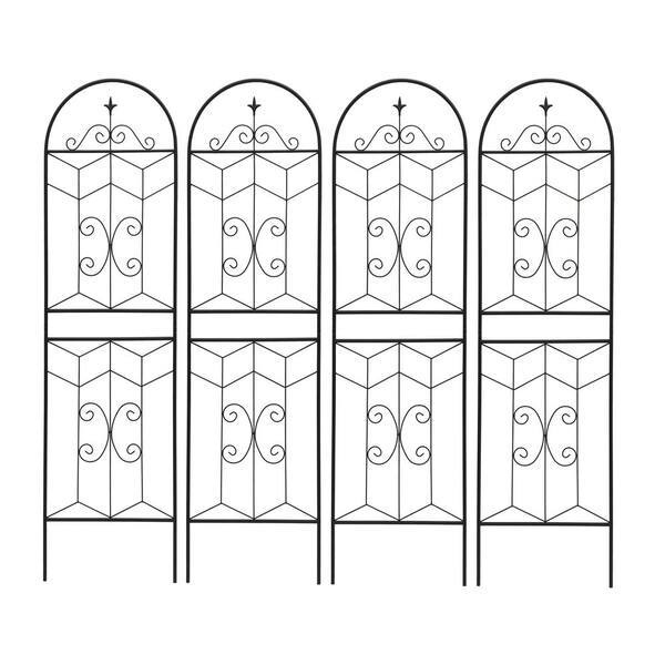 71 in. H Metal Garden Trellis Raised Garden Bed for Climbing Plants ...