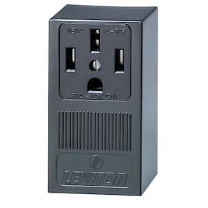 Leviton 30 Amp Surface Mount Power Single Outlet, Black 5054-P00 R20 ...