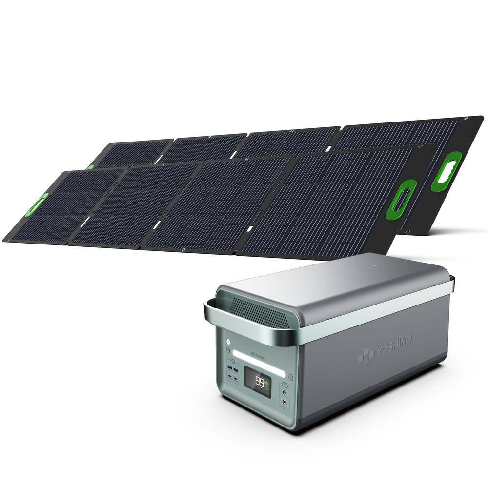 YOSHINO Solid-State Solar Battery Generator 4,000W (2,611Wh) Button ...