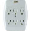 GE 6-Outlet Grounded In-Wall Adapter, White 54947 - The Home Depot