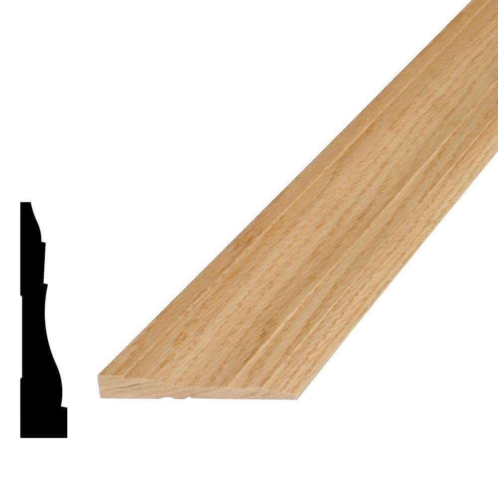 Alexandria Moulding 11/16 in. D x 3-1/2 in. W x 96 in. L Oak Wood ...