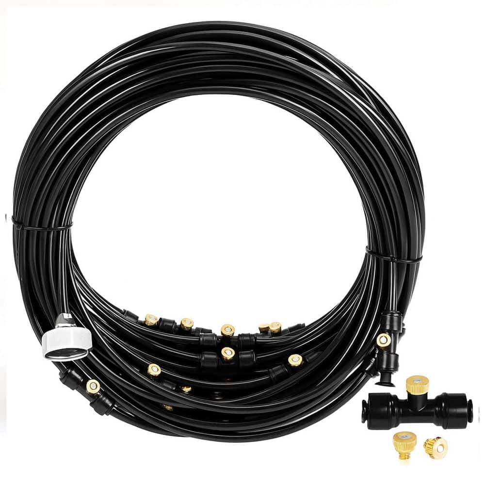 Justincity 75 ft. Outdoor Patio Misting Cooling System DIY Kit with 28 ...