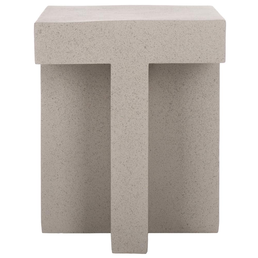 SAFAVIEH Aldrich 18 in. Gray Square Concrete End Table ACC2820B - The ...