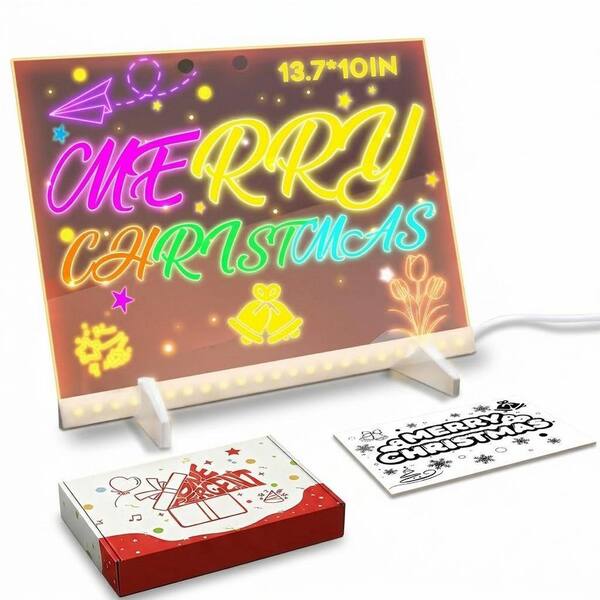 LED Drawing Board with 4 Lighting Modes, 7-RGB Colors, Tracing Paper ...