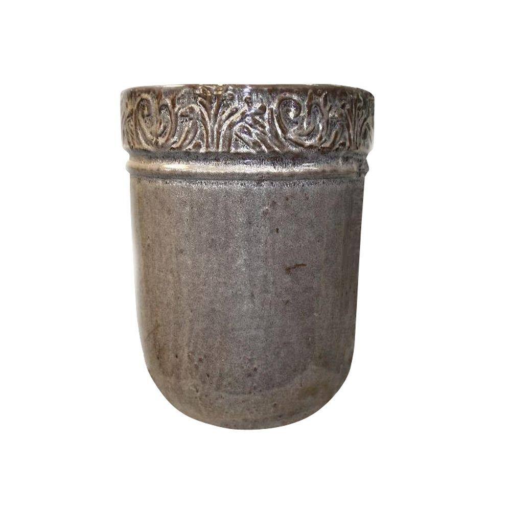 MARIPOSA POTTERY 14.5 in. Ceramic Medium Jackson Bullet Pot in Coffee ...