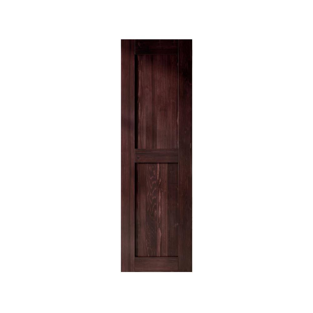 HOMACER 22 in. x 84 in. H-Frame Red Mahogany Solid Natural Pine Wood ...