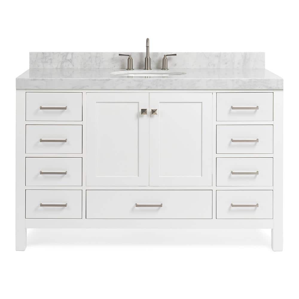ARIEL Cambridge 54 in. W x 22 in. D x 36.5 in. H Single Sink ... ARIEL Cambridge 54 in. W x 22 in. D x 36.5 in. H Single Sink ...