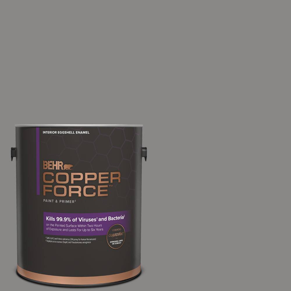 COPPER FORCE 1 gal. #PPU26-04 Falcon Gray Eggshell Enamel Virucidal and ...
