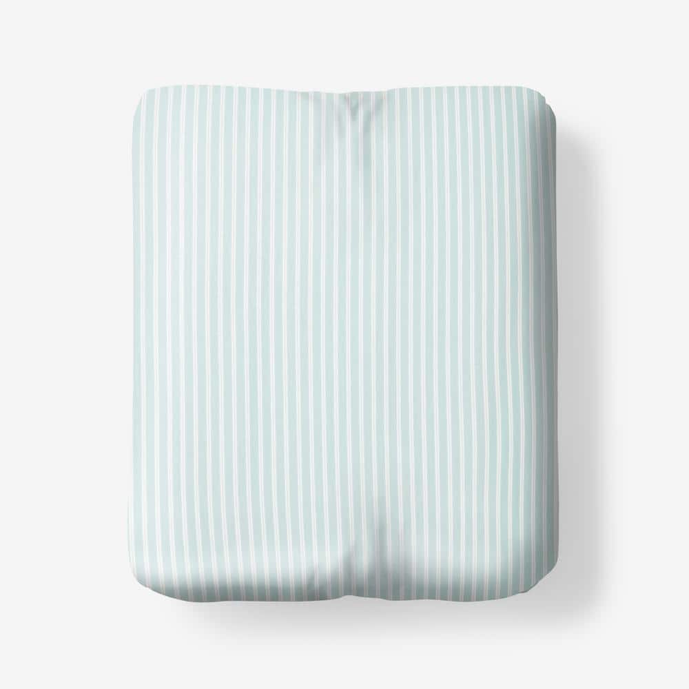 The Company Store Company Cotton Mariel Stripes Sea Blue Cotton Percale ...