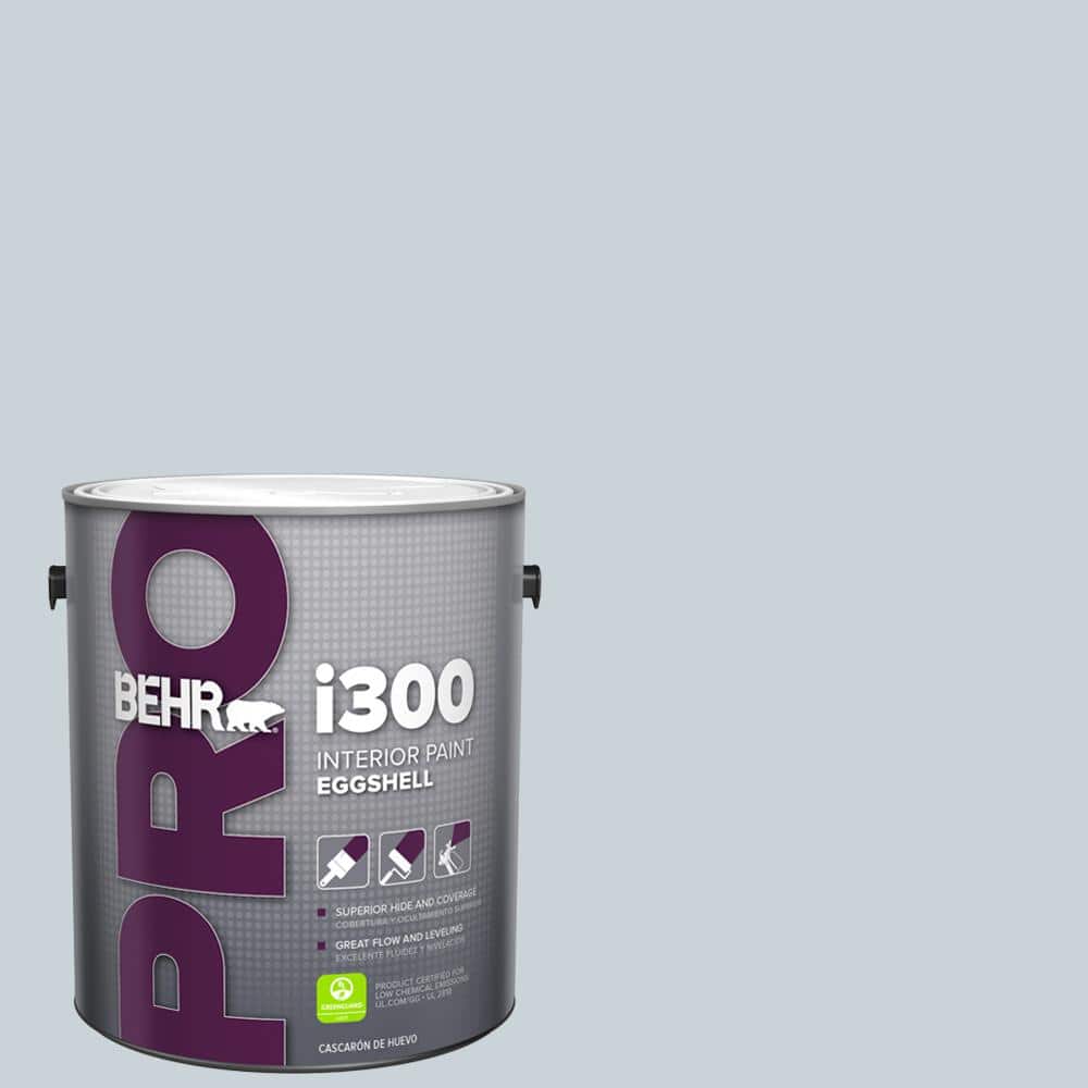 BEHR PRO 1 gal. #N480-1 Light Drizzle Eggshell Interior Paint PR33001 ...