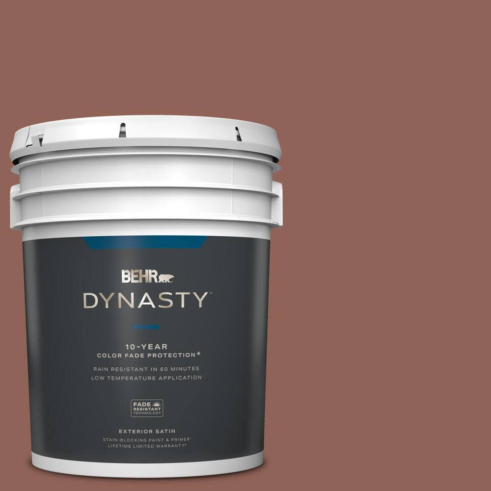 BEHR DYNASTY 5 gal. #BXC-57 Raw Sienna Satin Enamel Exterior Stain ...