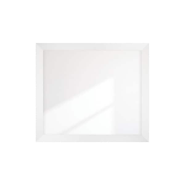 40 in. W x 46 in. H Pure White Wide Framed Wall Mirror 3W4012 - The ...