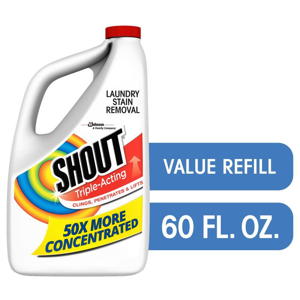 Shout 2-pack Combo 60 fl. oz. Triple-Acting Liquid Refill Fabric Stain ...