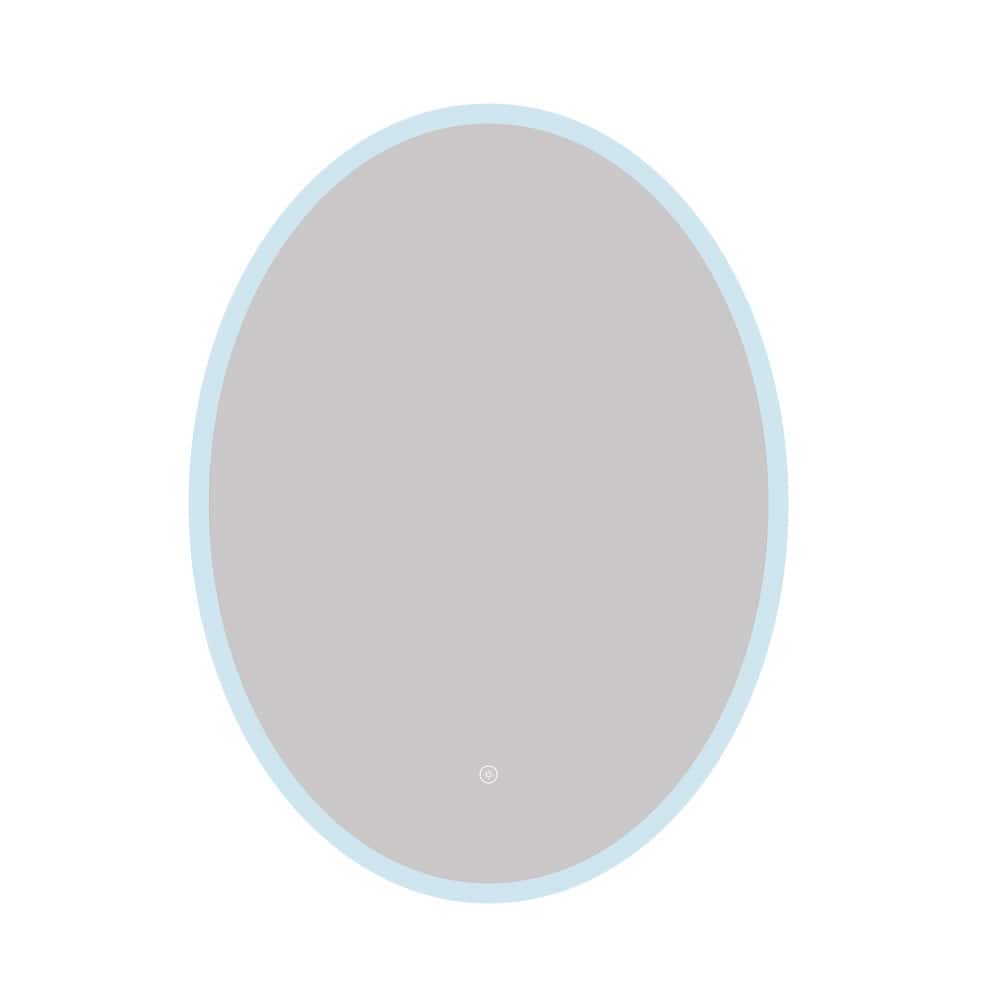 Mediterraneo 23.62 in. W x 31.5 in. H. Oval Frameless LED CCT Floating ...