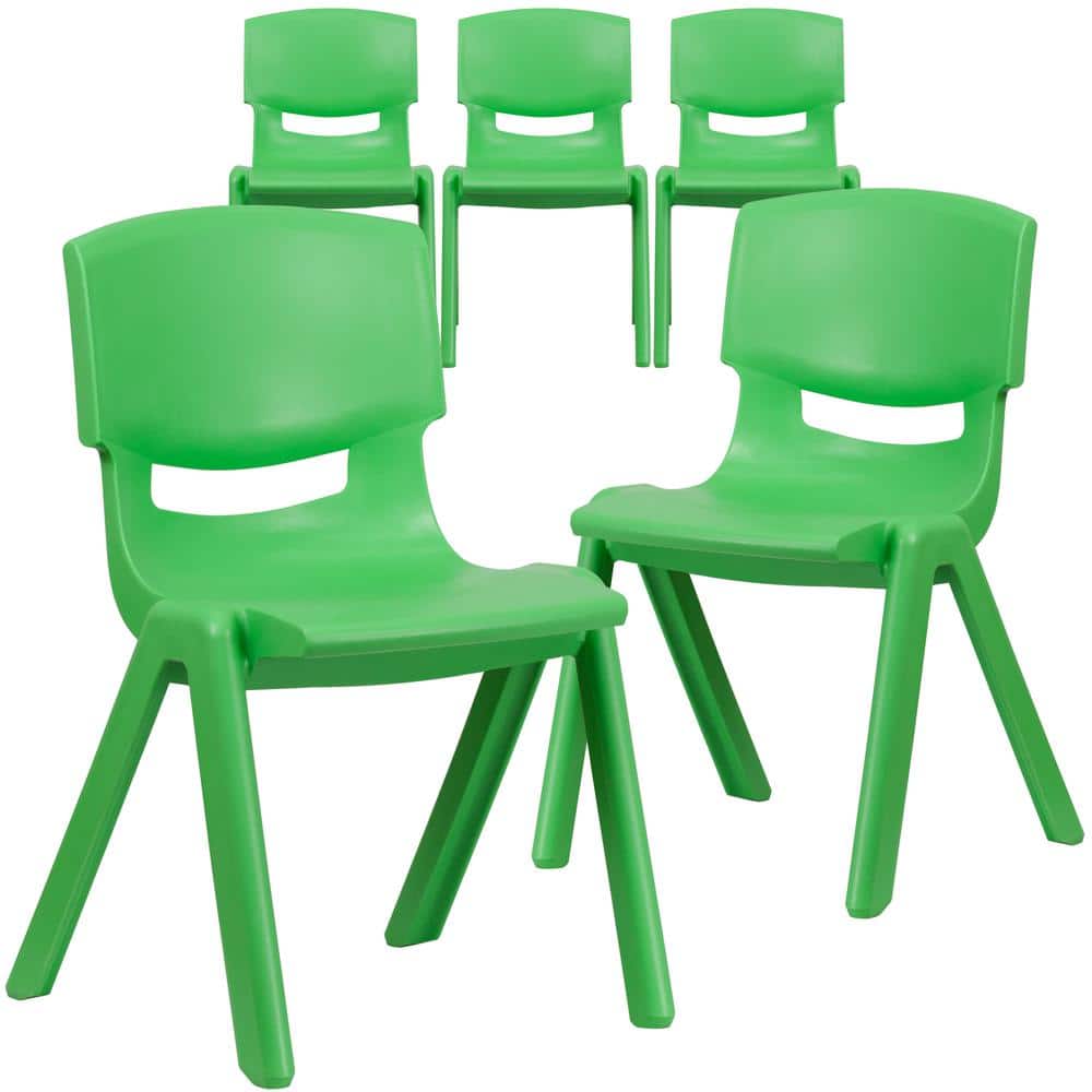 Carnegy Avenue Green Plastic Stack Chairs (Set of 5) CGA-YU-17714-GR-HD ...