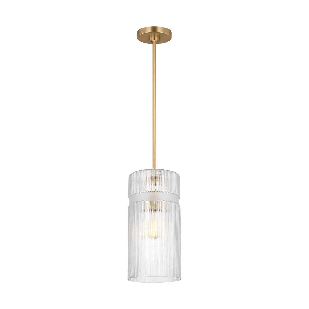Generation Lighting Liouet 7 in. W x 14 in. H 1-Light Satin Brass ...