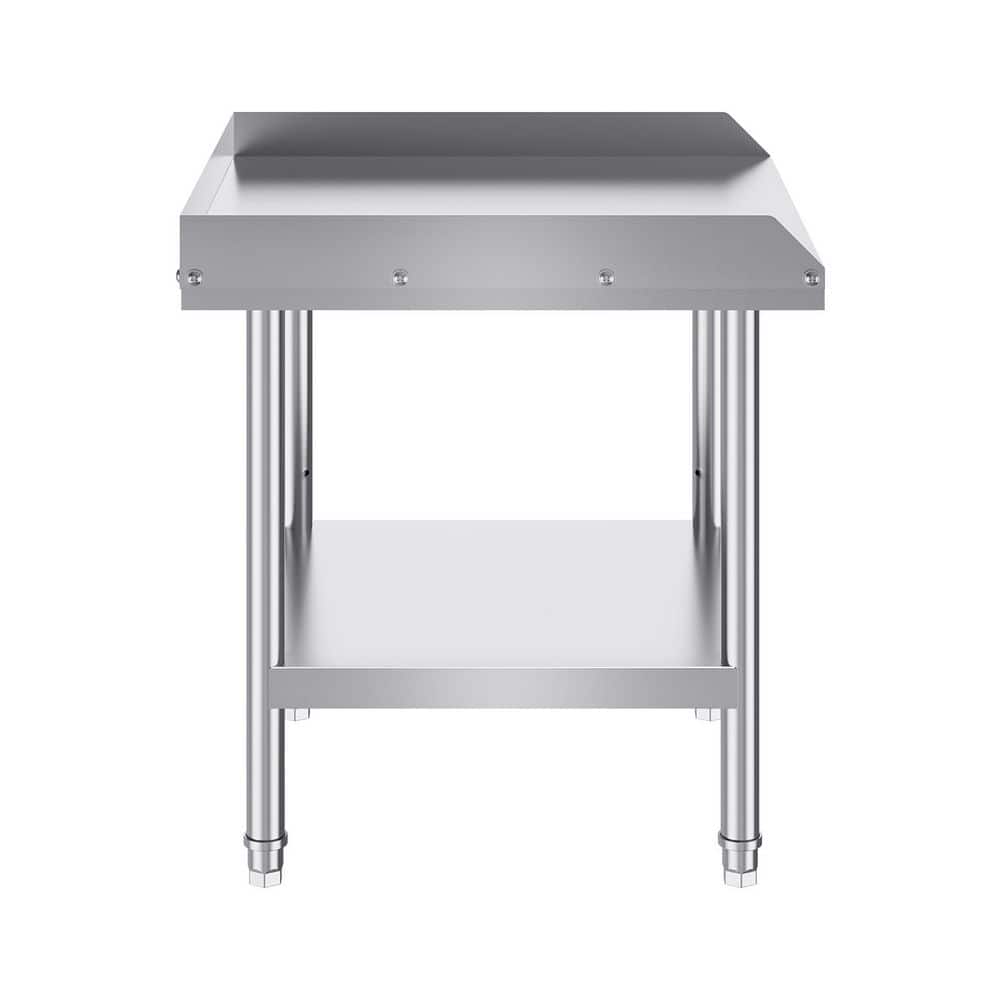 SKYSHALO Stainless Steel Work Table 24 x 24 x 26 In. Silver Kitchen ...