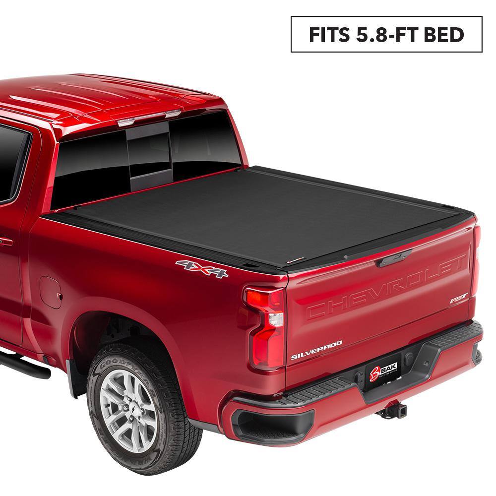BAK INDUSTRIES Revolver X4 Tonneau Cover for 14-18 (19 Leg/Lim) Silv ...