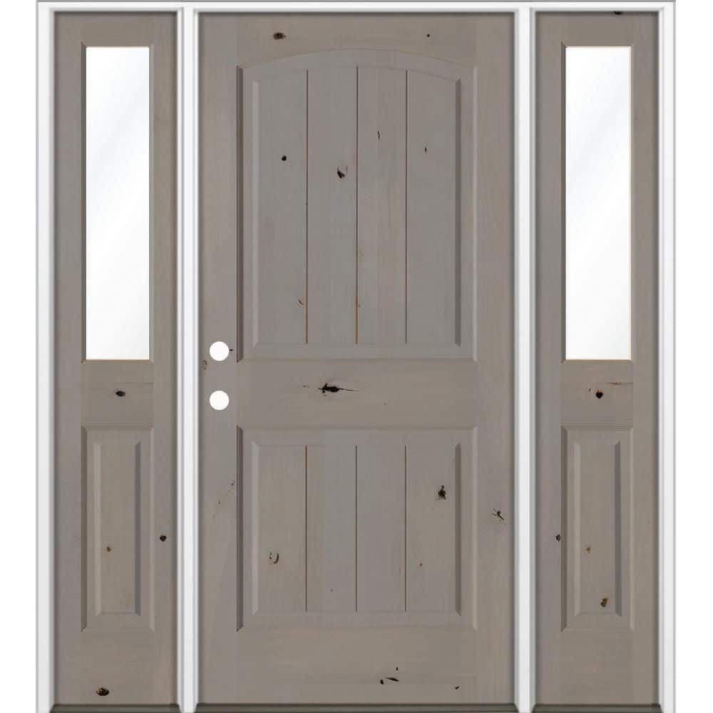 Reviews for Krosswood Doors 60 in. x 80 in. Knotty Alder Arch Right ...