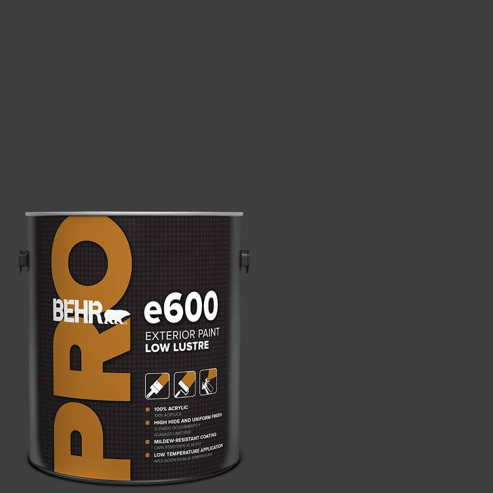 BEHR PRO 1 gal. #ECC-10-2 Jet Black Low Luster Exterior Paint PR62301 ...