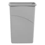 Boardwalk Slim Waste Container, 23 Gal., Gray, Plastic BWK23GLSJGRA ...