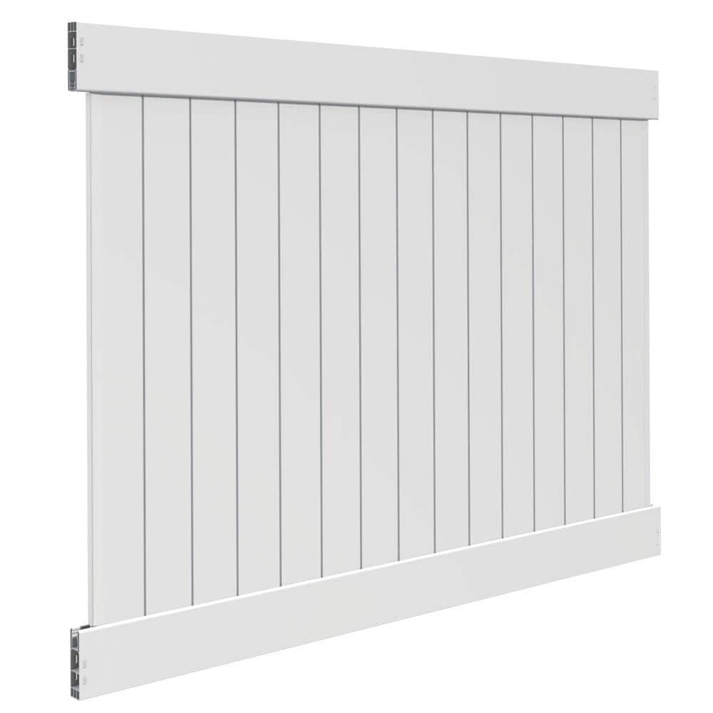 Reviews for Veranda Linden 6 ft. x 8 ft. White Privacy Framed Flat ...