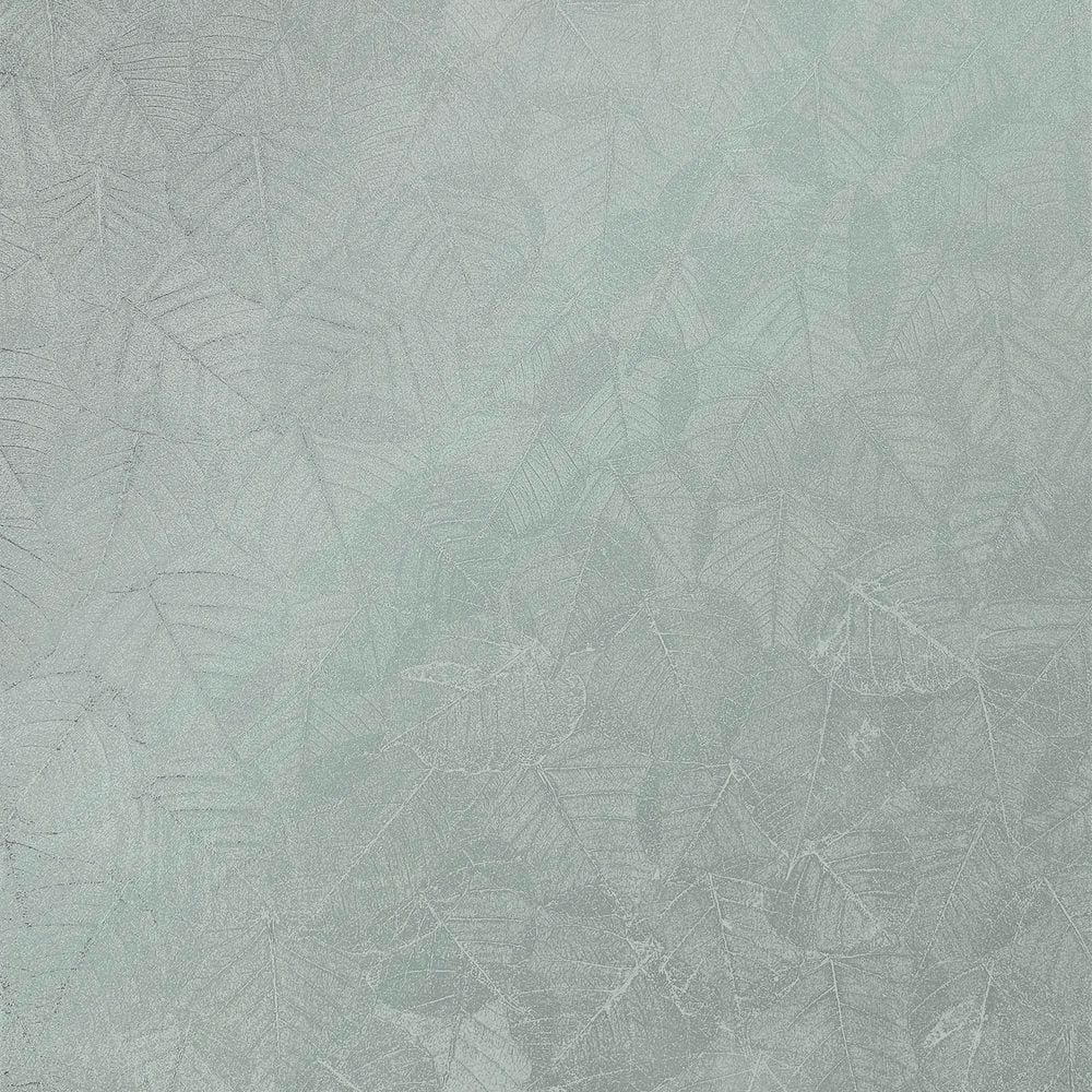 Veer Decor Luminous Leaf Collage Green on Foil with Ultra Fine Emboss ...