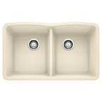Blanco DIAMOND Undermount Granite Composite 32.06 in. 50/50 Double Bowl ...