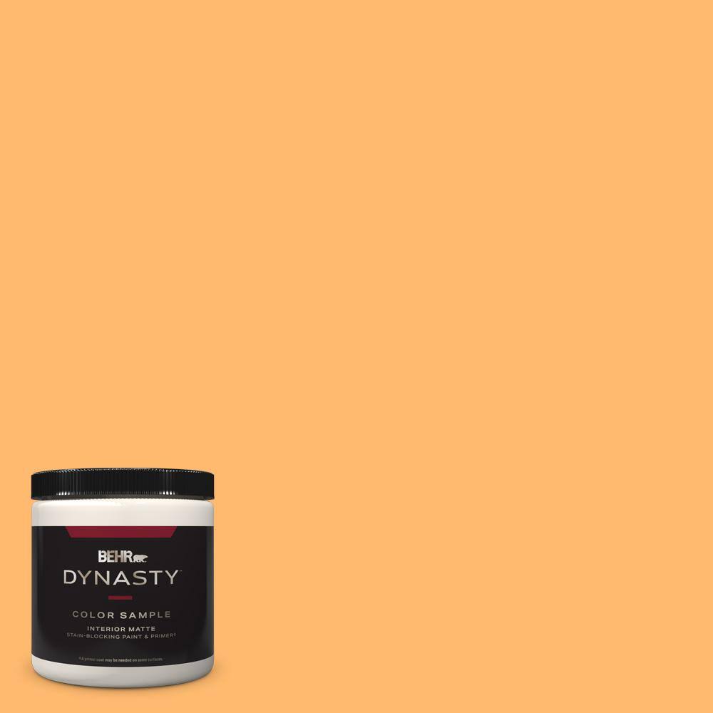 BEHR DYNASTY 8 oz. #P240-5 Cheese Puff Matte Stain-Blocking Interior ...
