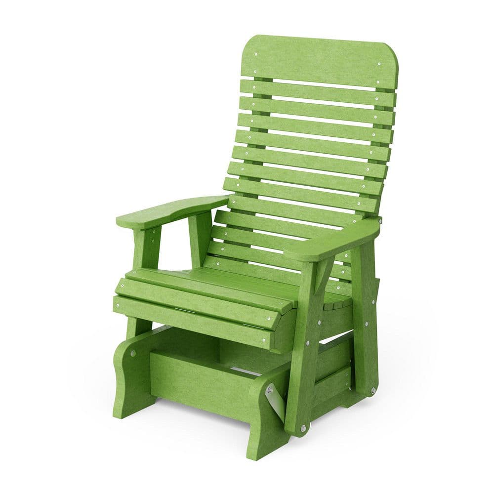 Wildridge Signature 1-Person Lime Green Plastic Outdoor Glider LCC-406 ...