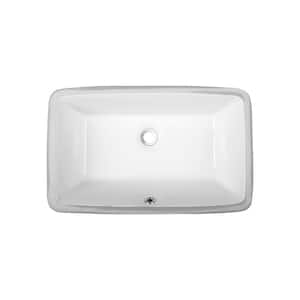 CHESHIRE 21 in . Undermount Rectangular Bathroom Sink with Overflow ...
