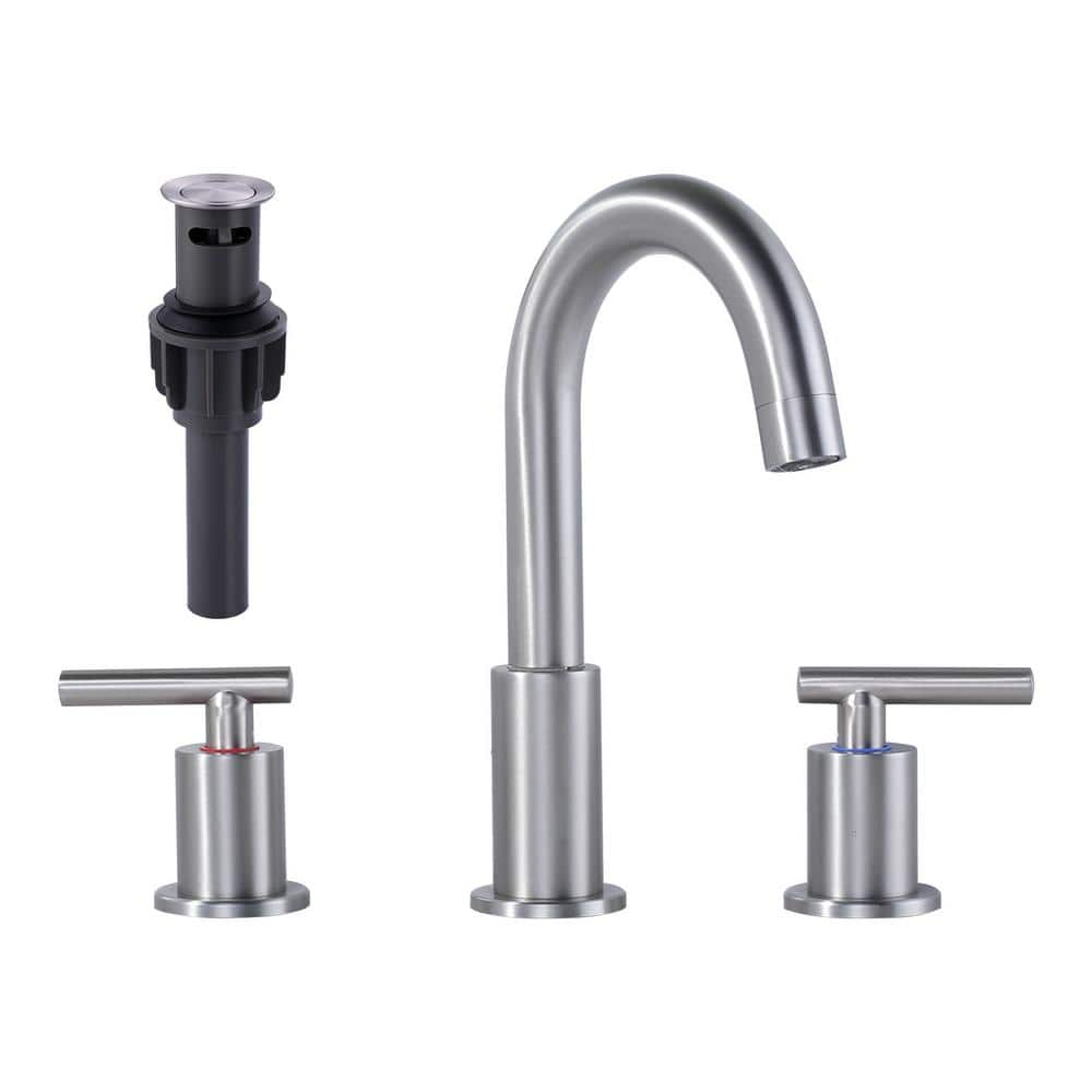 Arcora 8 In Widespread Double Handle 3 Hole High Arc Bathroom Faucet