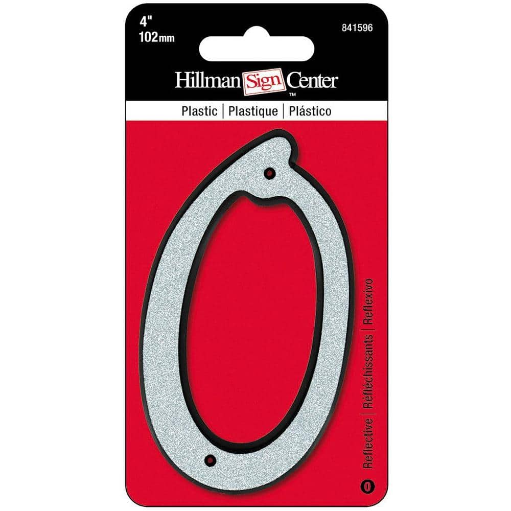 The Hillman Group 4 in. Nail-On Plastic Number 0 841596 - The Home Depot