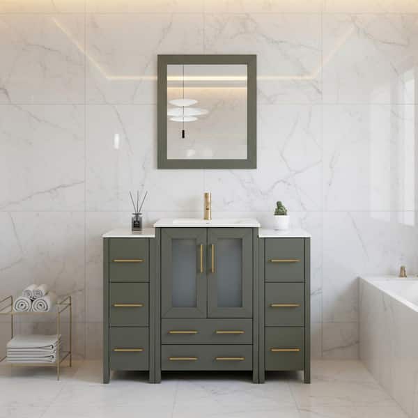Vanity Art Brescia 48 in. Single Sink Freestanding Vintage Green ...