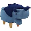 Critter Sitters Triceratops Blue with Storage Ottoman with Storage ...