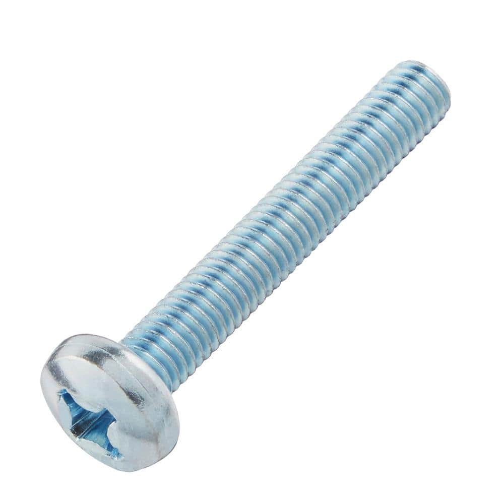 Everbilt M6-1.0 x 40mm Zinc Pan Head Phillips Drive Machine Screw 2 ...