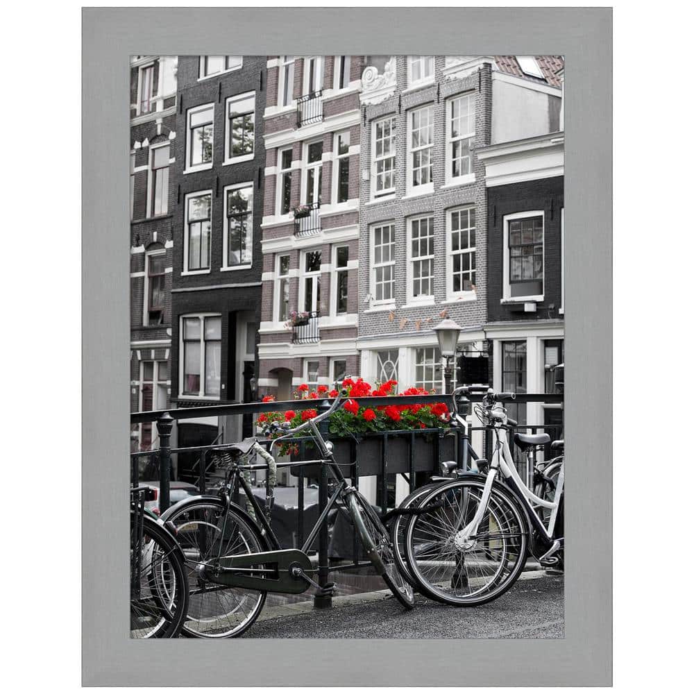 Amanti Art Brushed Nickel Picture Frame Opening Size 18 x 24 in ...